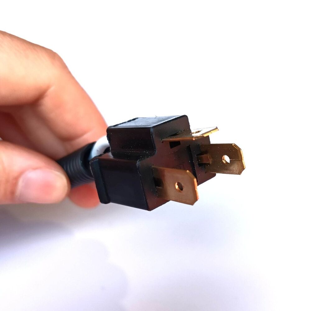 2 Pcs H4 Male to Female Ceramic Headlight Extended Connector Adaptor S ...