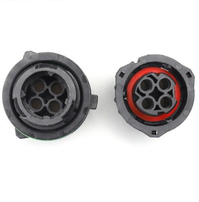 4 Pin Automotive Male & Female Circular Connector Plug Kit for AMP DIN