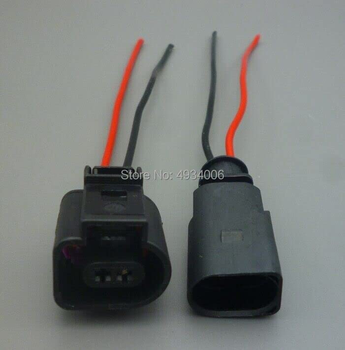 FOR VW AUDI VAG 2 Pin Male & Female Prewired Connector Sensor Plug Kit
