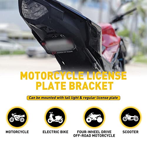 Universal Motorcycle License Number Plate Holder Tail Tidy Bracket For ...